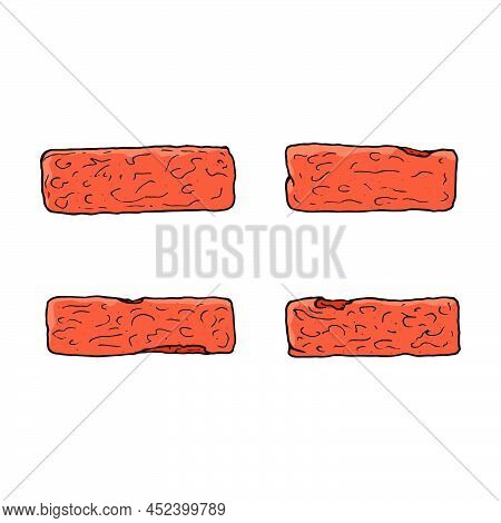 Set Red Brick Icon. Vector & Photo (Free Trial) | Bigstock