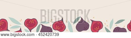 Seamless Fig Border. Vector & Photo (Free Trial) | Bigstock