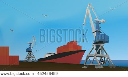 Commercial Port Vector & Photo (Free Trial) | Bigstock