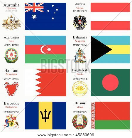 World Flags Capitals Vector & Photo (Free Trial) | Bigstock