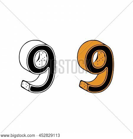 Isometric Number 9 Vector & Photo (Free Trial) | Bigstock