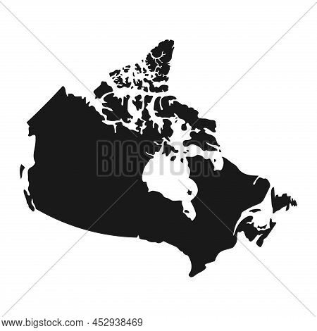 Canada Map Black Vector & Photo (Free Trial) | Bigstock
