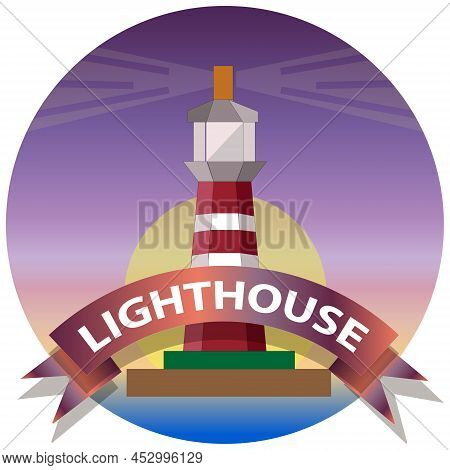 Lighthouse Badge Vector & Photo (Free Trial) | Bigstock