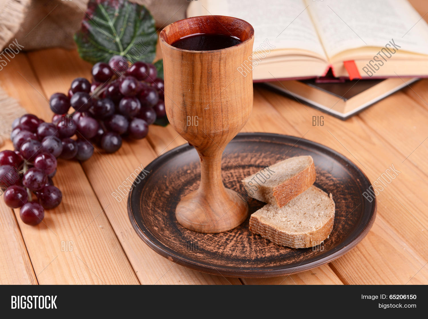 Cup Wine Bread On Image & Photo (Free Trial) | Bigstock