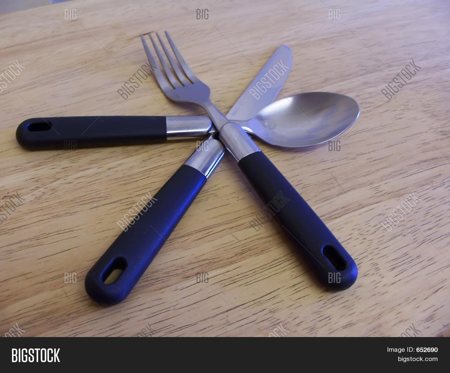 Knife Fork Spoon Image & Photo (Free Trial) | Bigstock