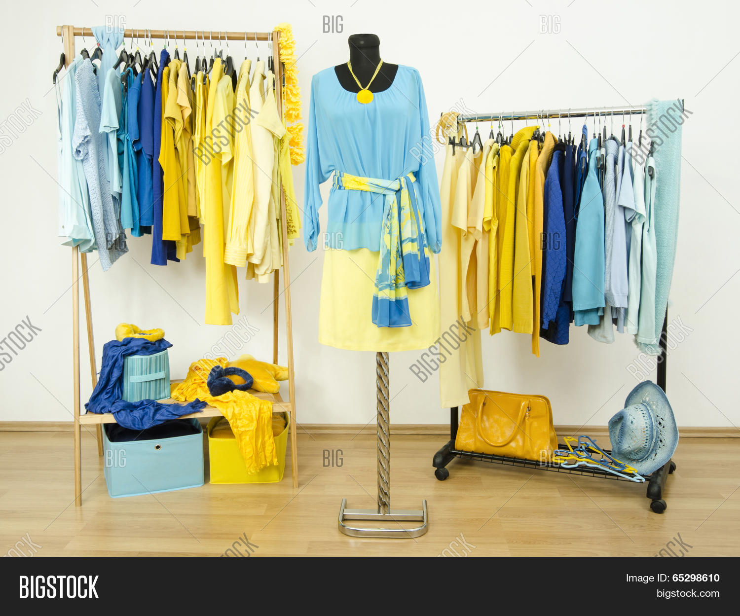 Wardrobe Yellow Blue Image & Photo (Free Trial) | Bigstock