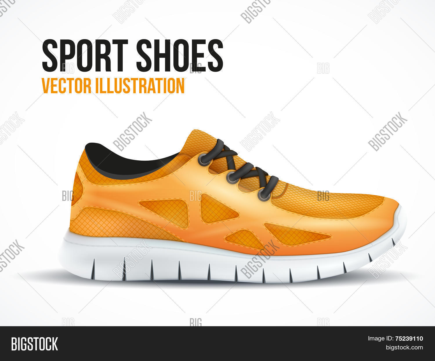 Running Orange Shoes Vector & Photo (Free Trial) | Bigstock