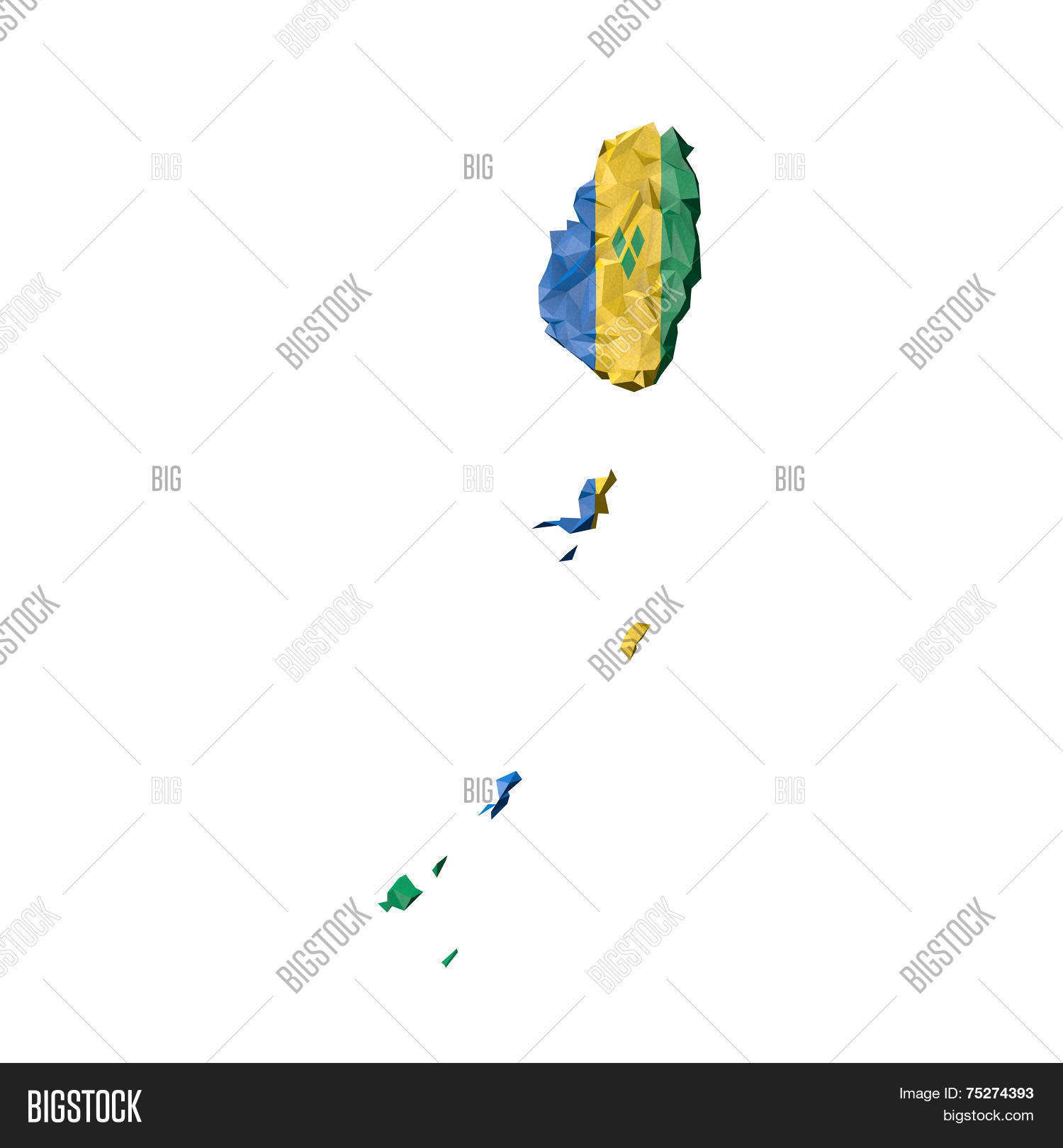 Low Poly Saint Vincent Image & Photo (Free Trial) | Bigstock