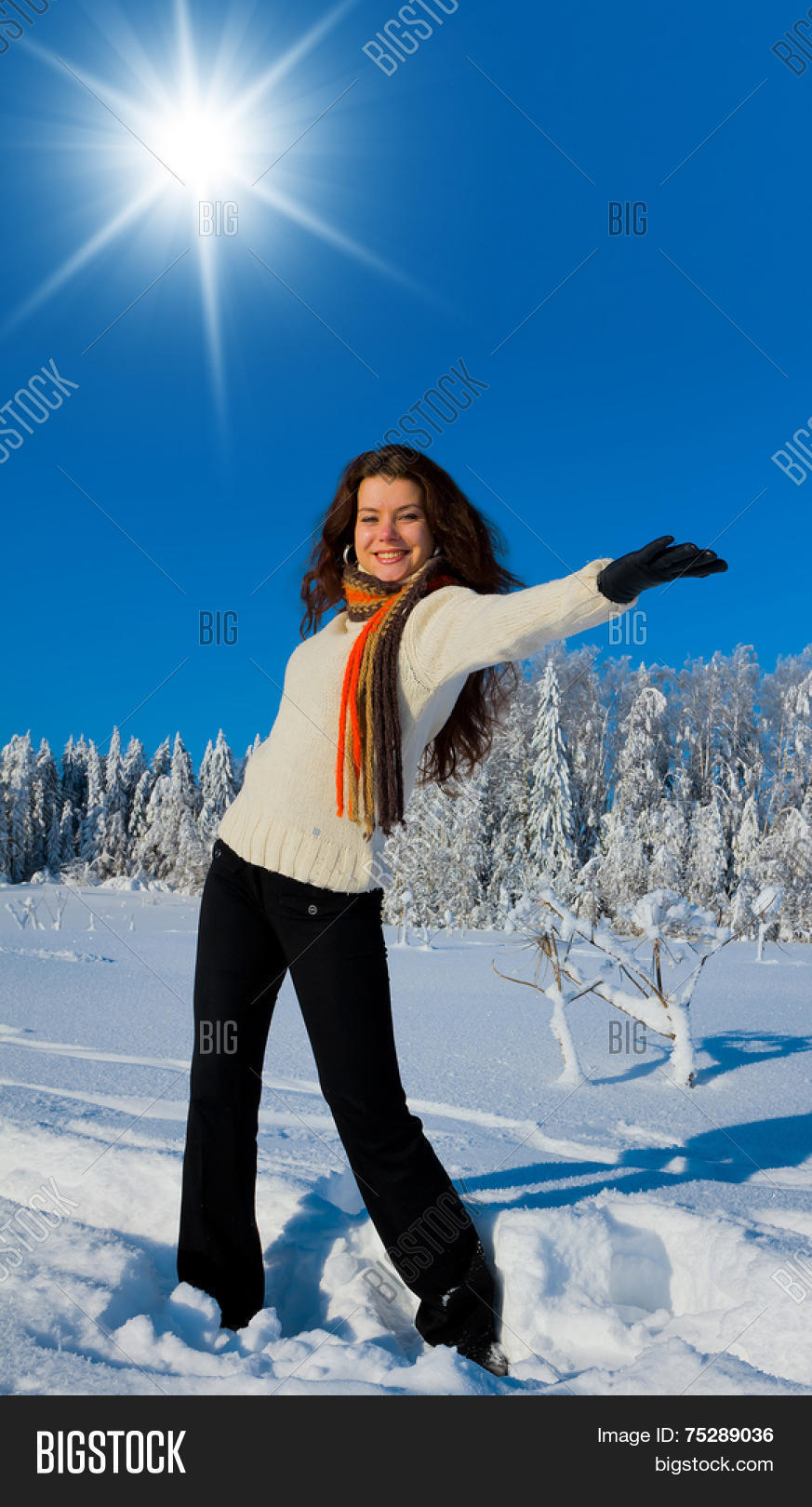 Frosty Scene Enjoying Image & Photo (Free Trial) | Bigstock