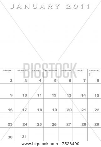 January 2011 Calendar Image & Photo (Free Trial) | Bigstock