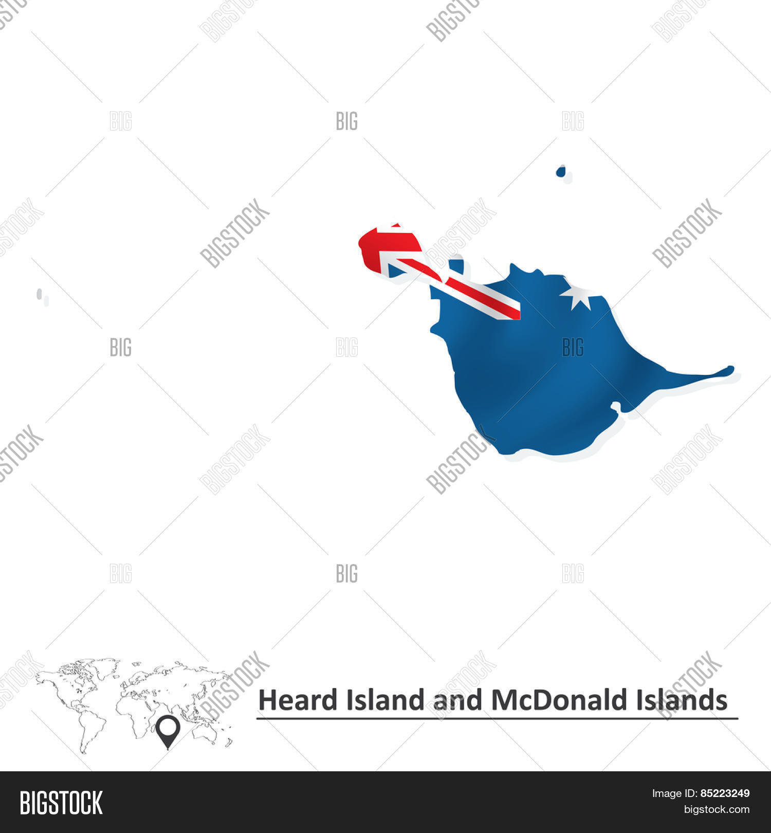 Map Heard Island Vector & Photo (Free Trial) | Bigstock
