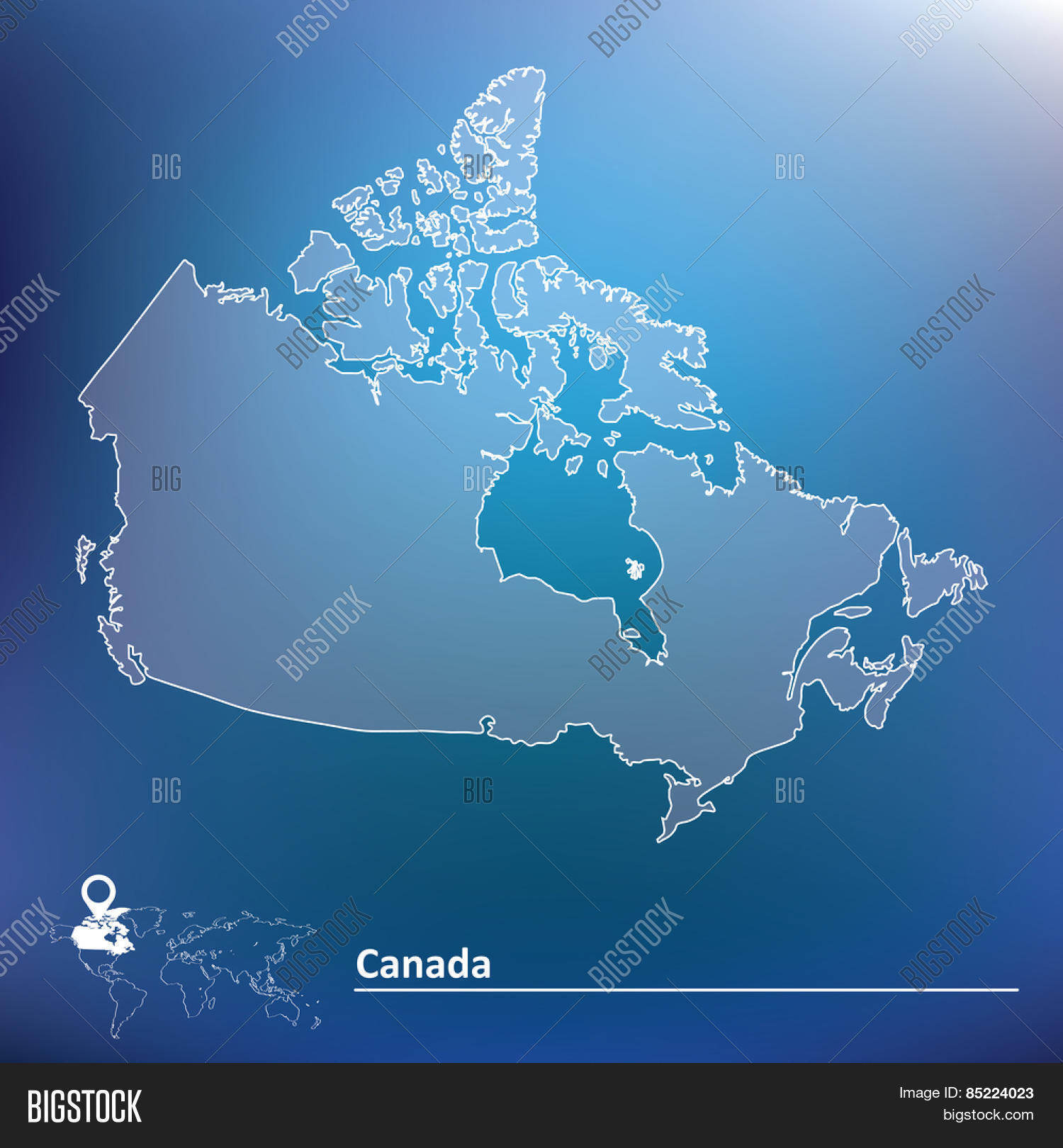 Map Canada - Vector Vector & Photo (Free Trial) | Bigstock