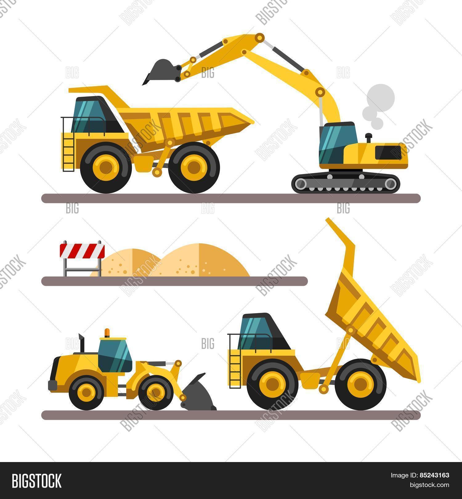 Set Building Machines Vector & Photo (Free Trial) | Bigstock