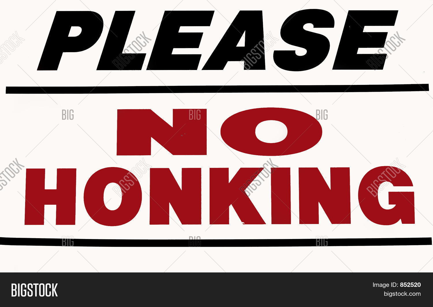 No Honking Sign Image & Photo (Free Trial) | Bigstock