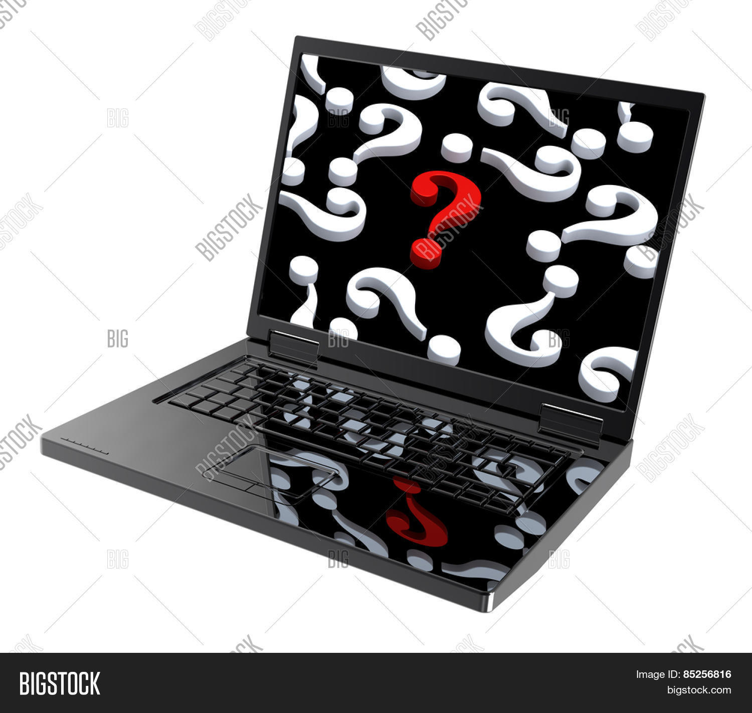 Laptop Question Marks Image & Photo (Free Trial) | Bigstock