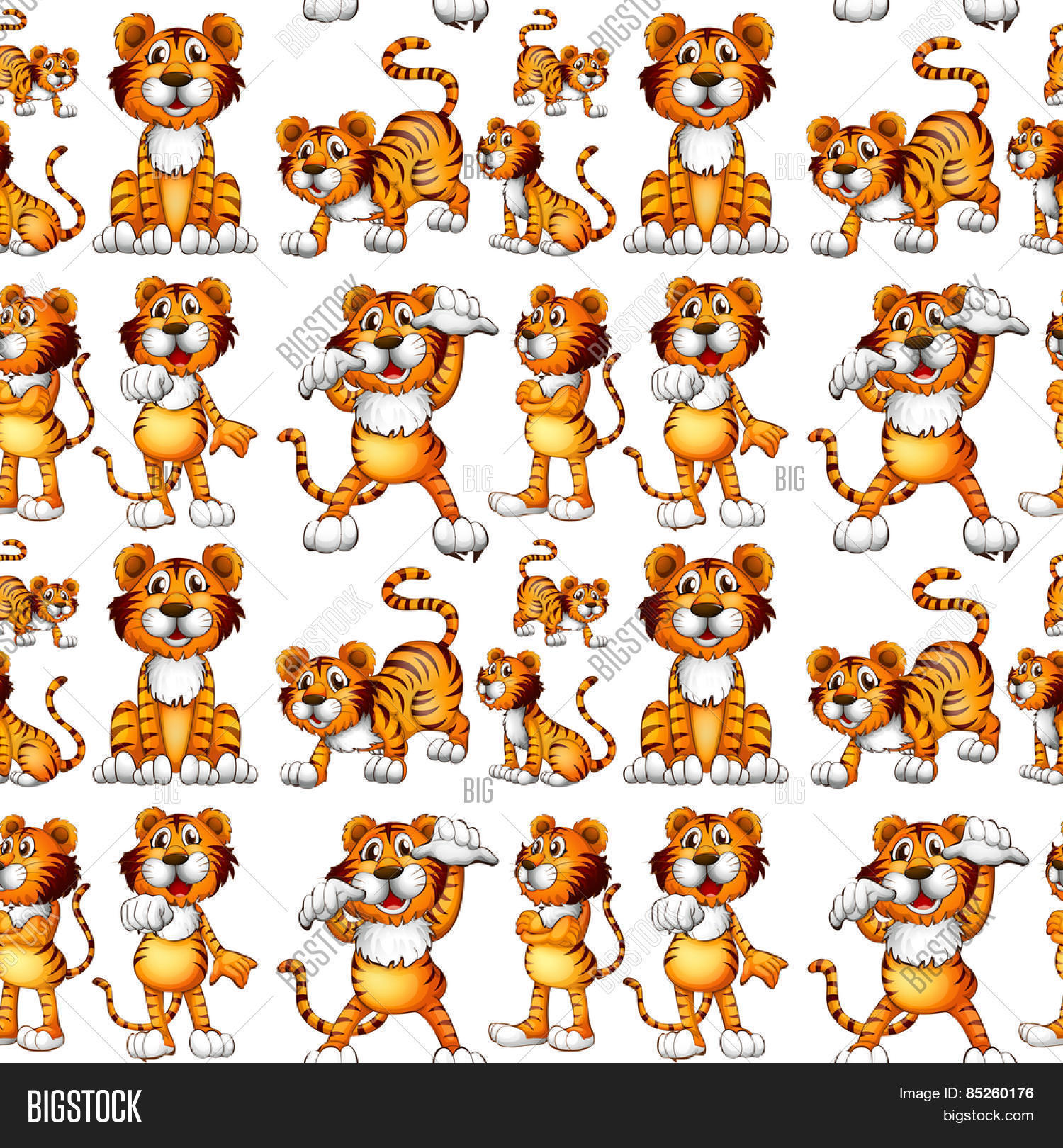 Seamless Tiger Vector & Photo (Free Trial) | Bigstock