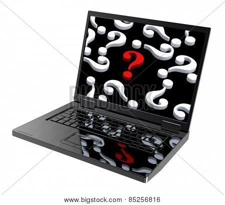 Laptop Question Marks Image & Photo (Free Trial) | Bigstock