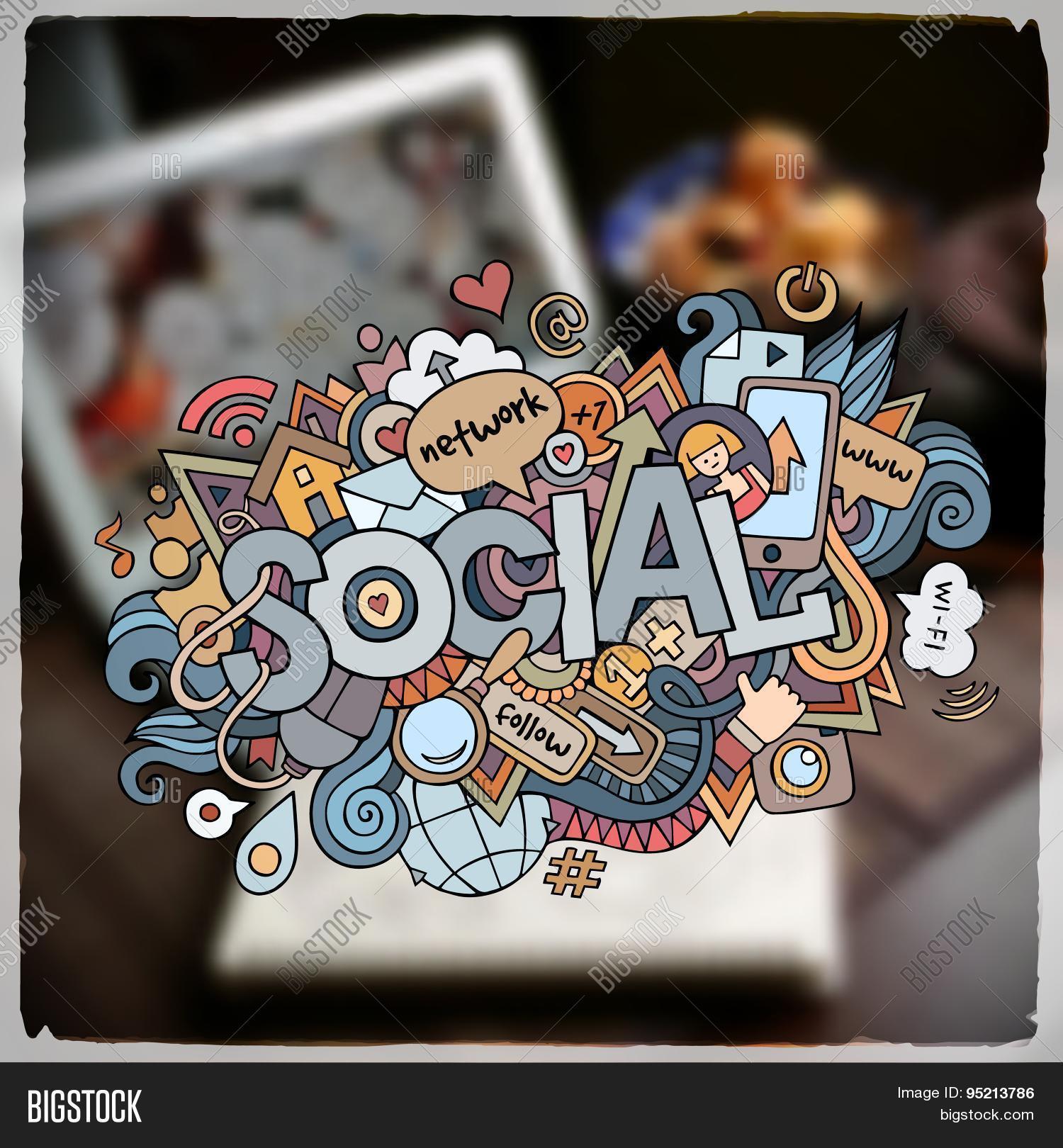 Social Hand Lettering Vector & Photo (Free Trial) | Bigstock