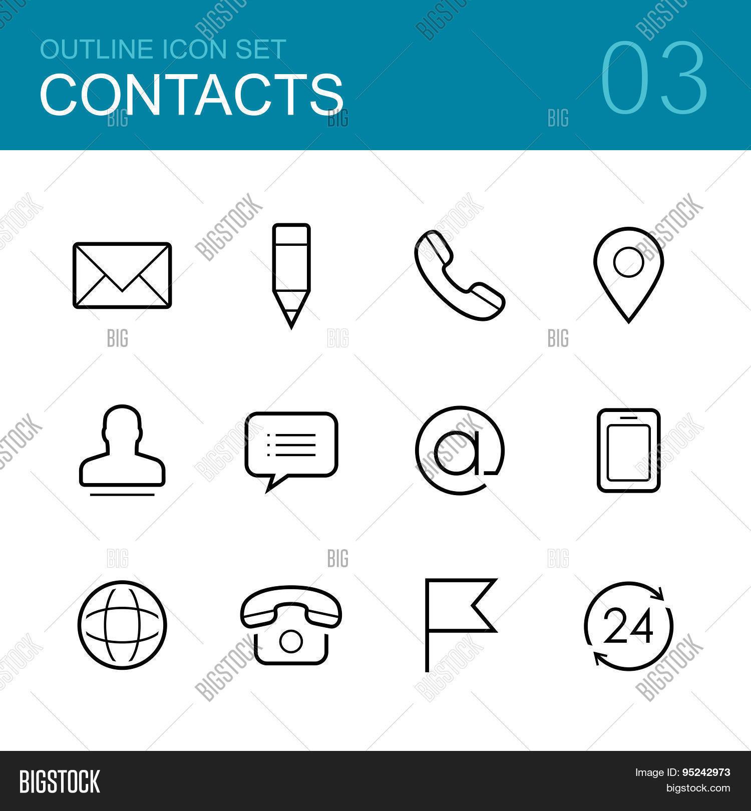 Contacts Vector Vector & Photo (Free Trial) | Bigstock