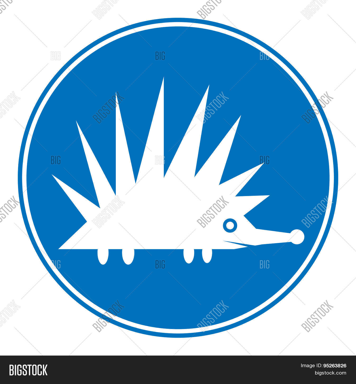 Hedgehog Symbol Vector & Photo (Free Trial) | Bigstock