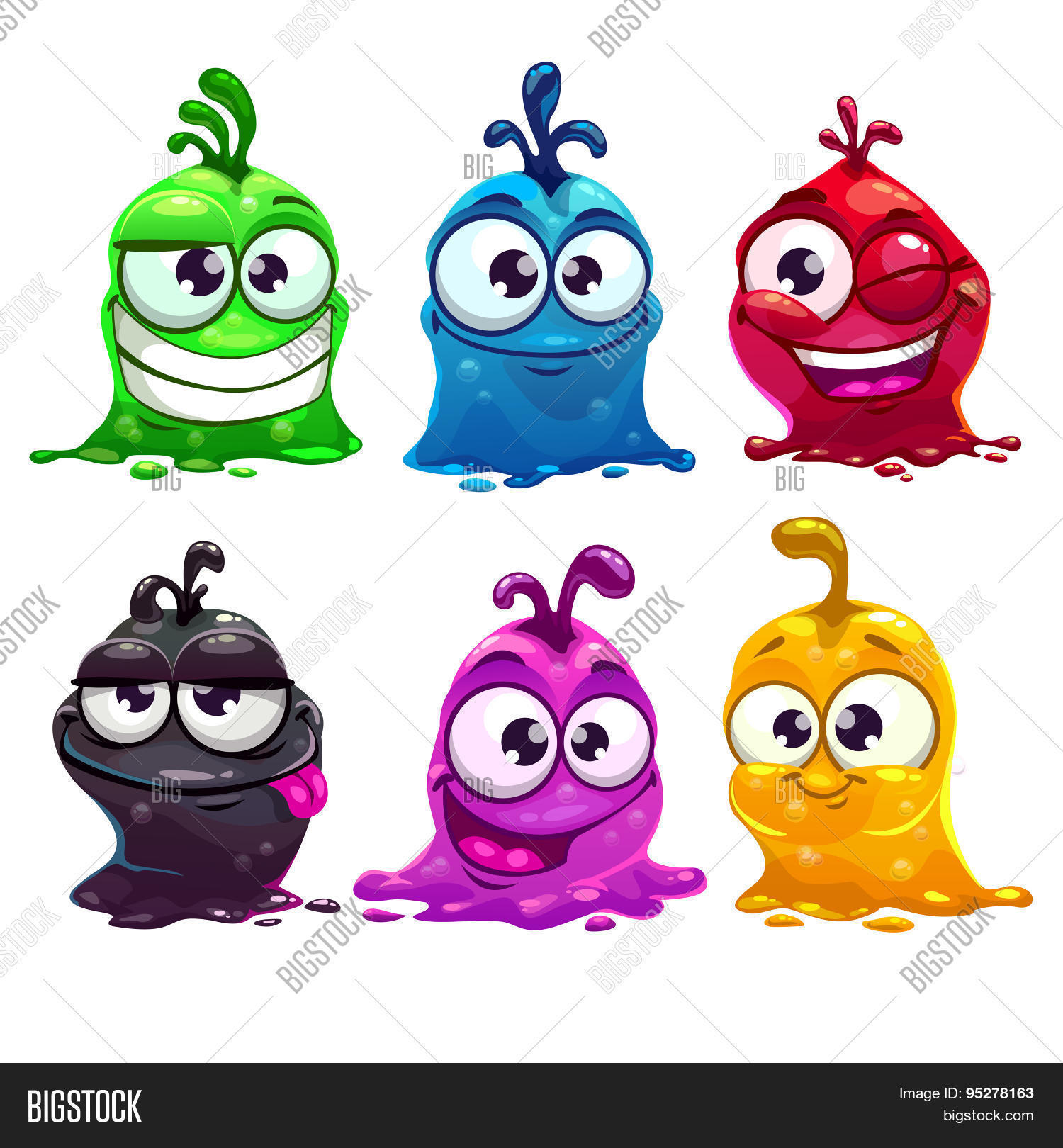 Funny Cartoon Liquid Vector & Photo (Free Trial) | Bigstock