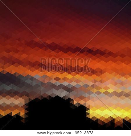 Retro Sunset Pattern Vector & Photo (Free Trial) | Bigstock