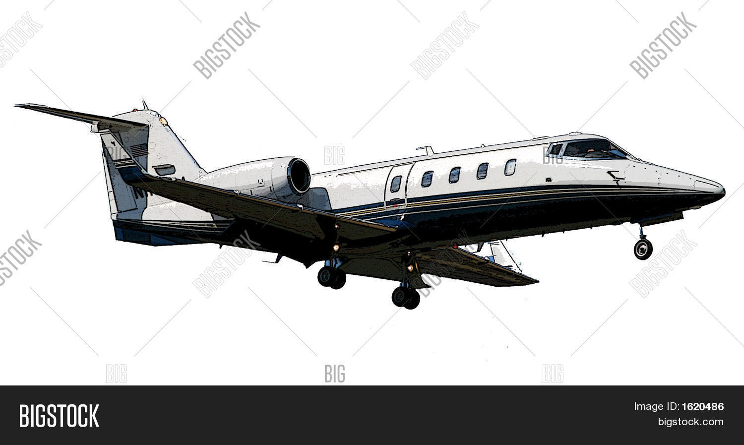 Lear Jet Posterized Image & Photo (Free Trial) | Bigstock