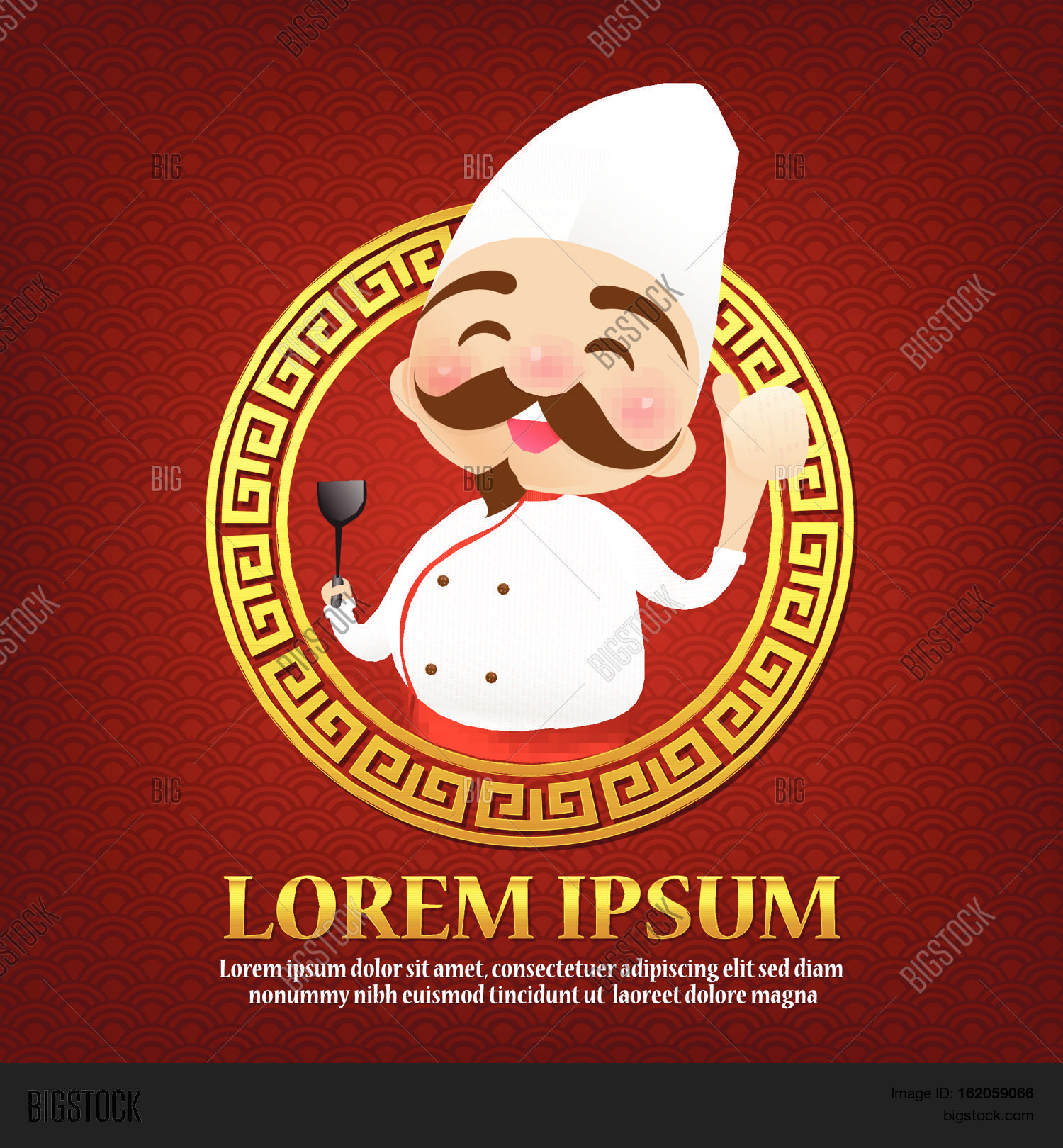 Chinese Chef Cartoon Vector & Photo (Free Trial) | Bigstock