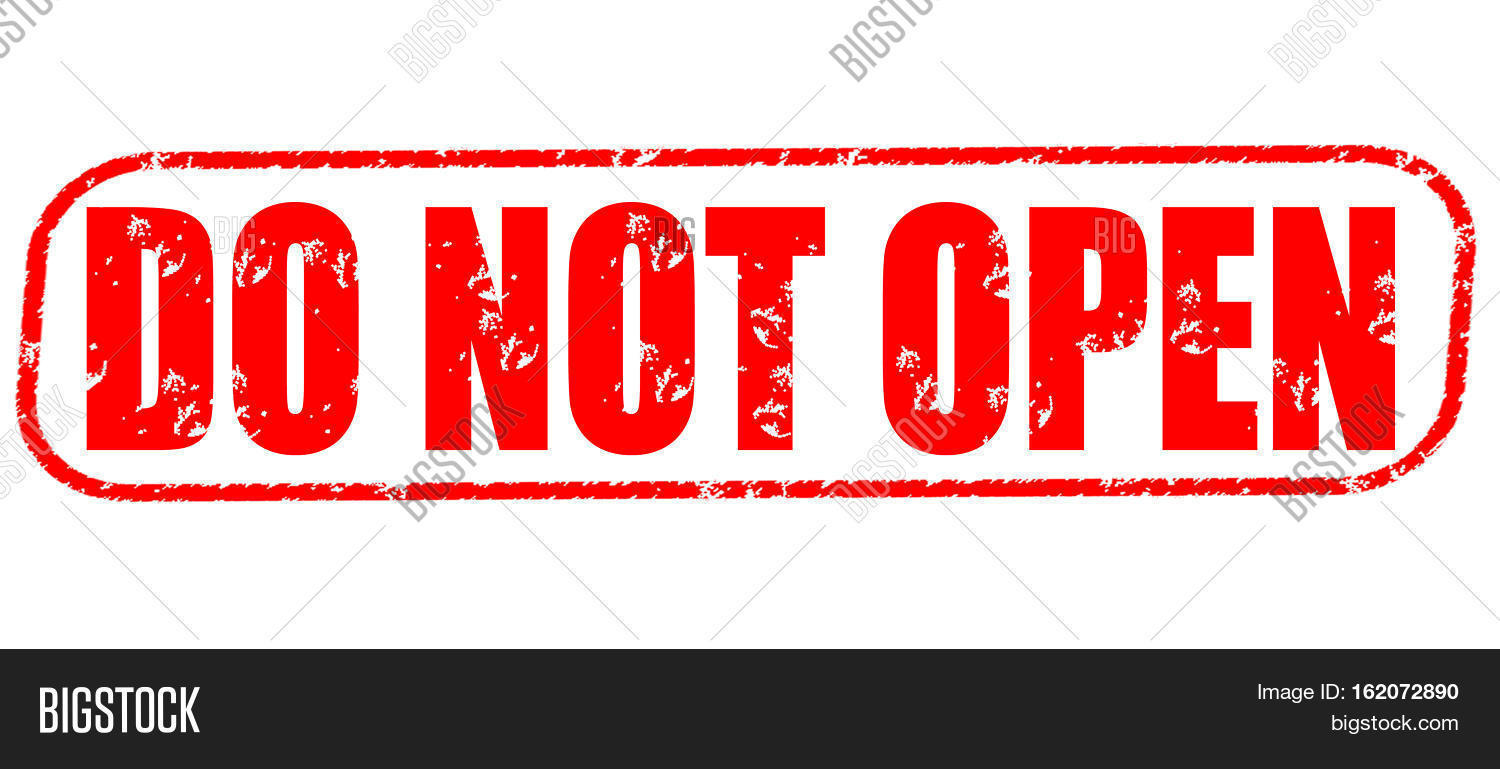 Do Not Open On White Image & Photo (Free Trial) | Bigstock