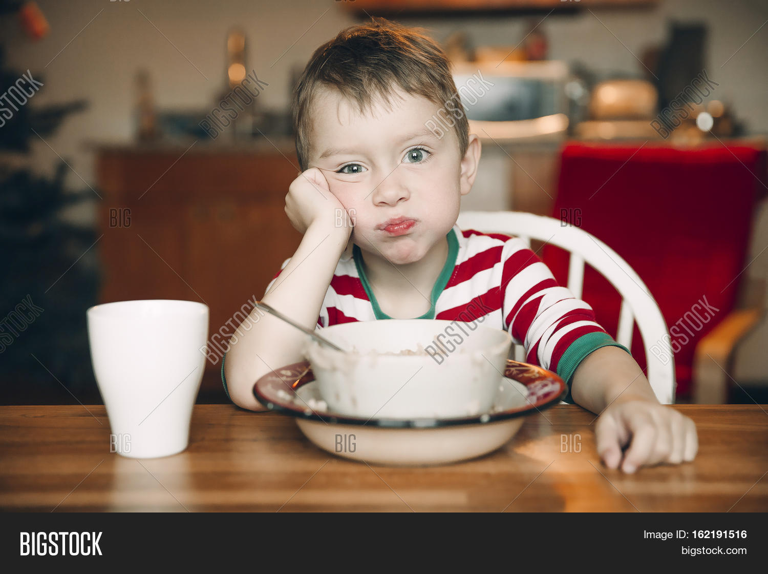 Unhappy People Eating Breakfast