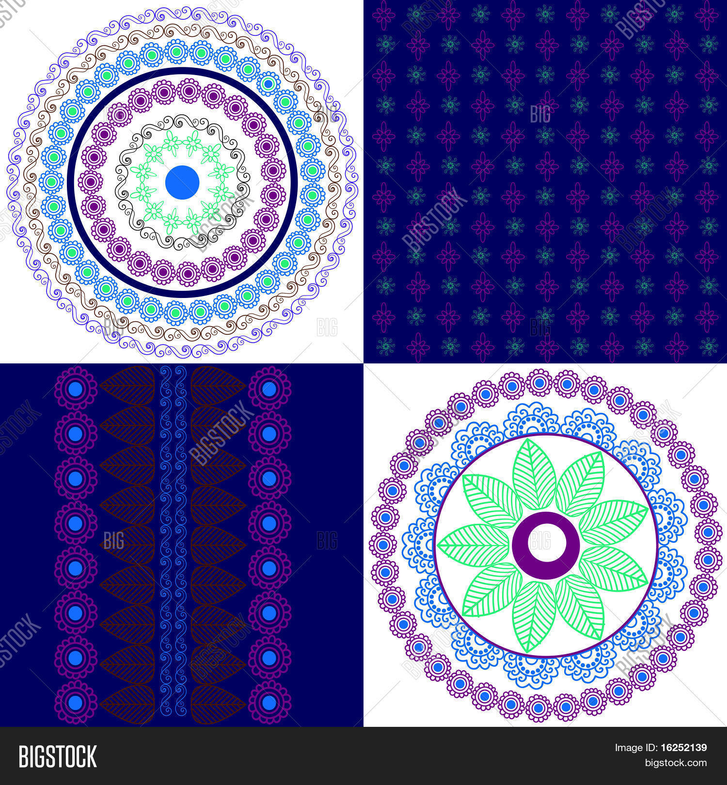 Henna Mandala Designs Vector & Photo (Free Trial) | Bigstock