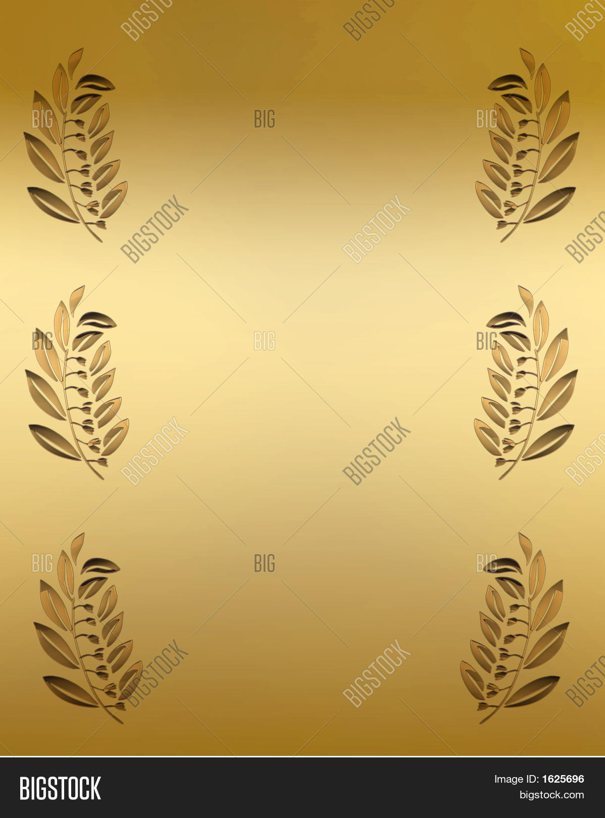 Gold Leaves Border On Image & Photo (Free Trial) | Bigstock