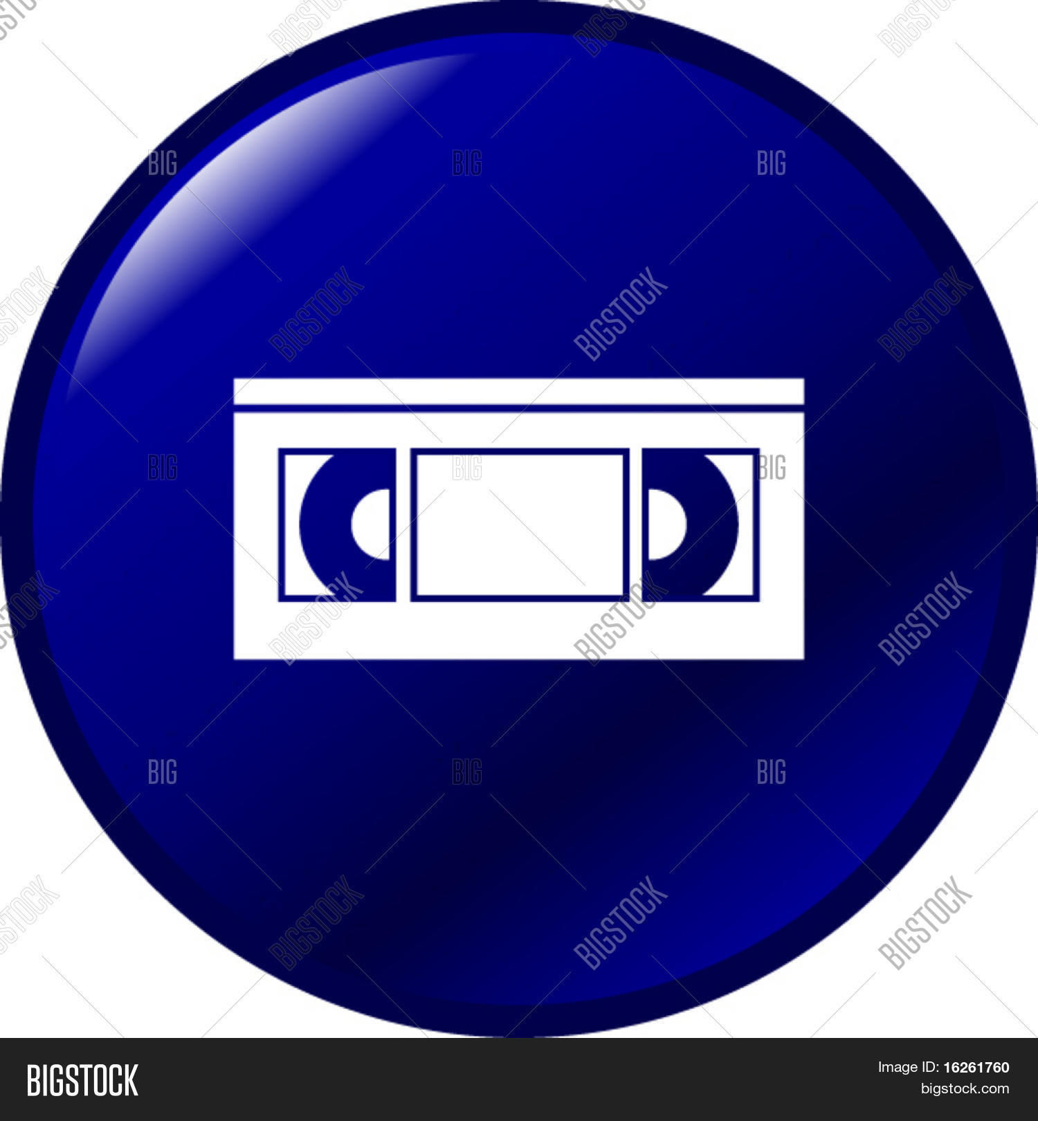 Vhs Tape Button Vector & Photo (Free Trial) | Bigstock