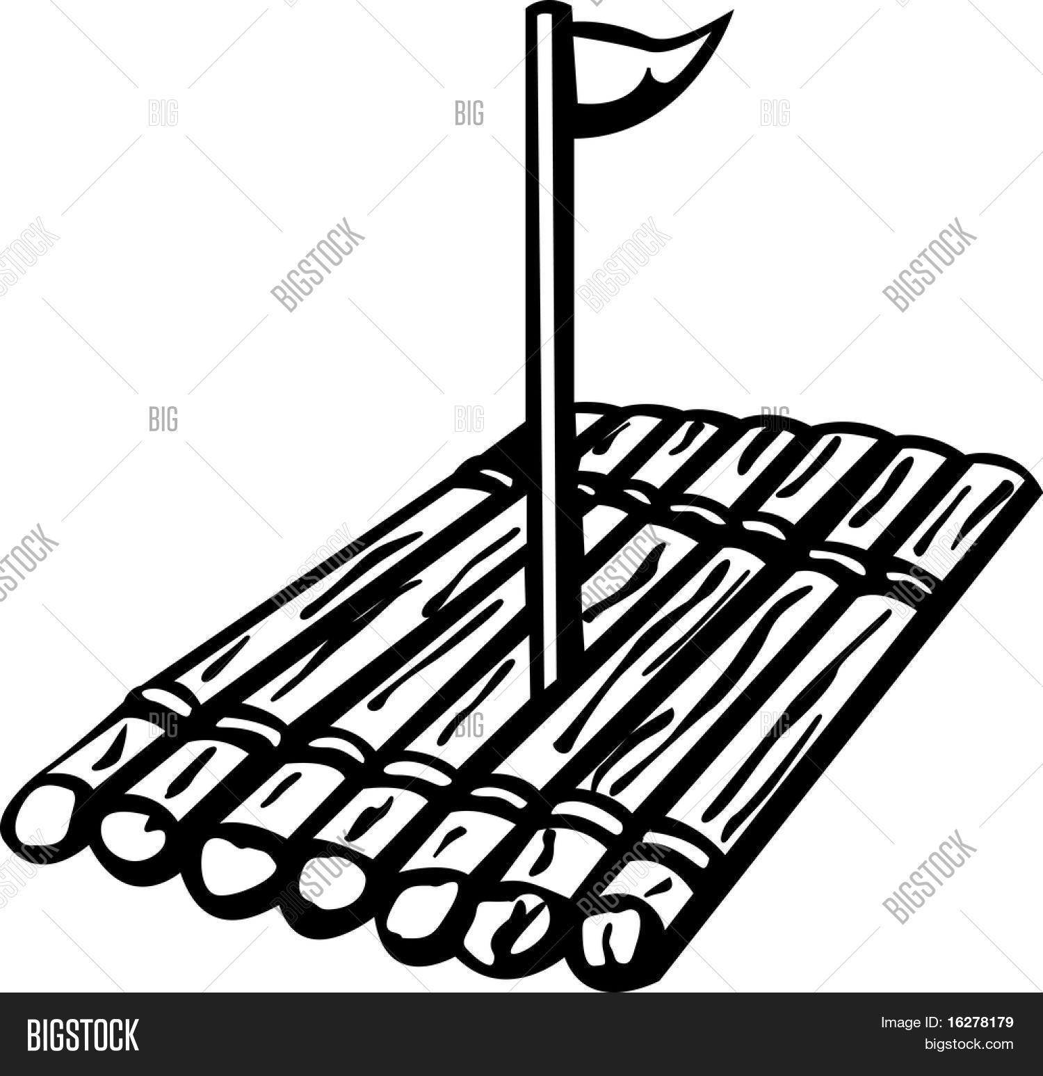Raft Wooden Log Ship Image & Photo (Free Trial) | Bigstock