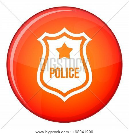 Police Badge Icon Red Vector & Photo (Free Trial) | Bigstock