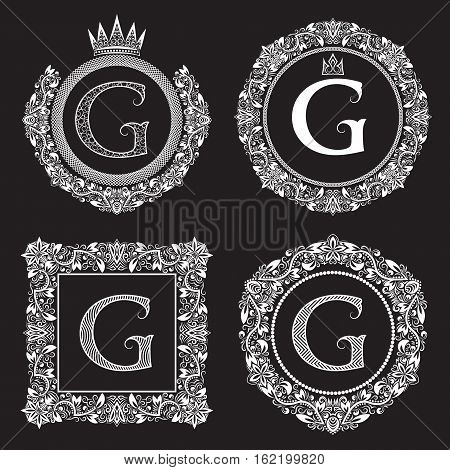 Vintage Monograms Set Vector & Photo (Free Trial) | Bigstock