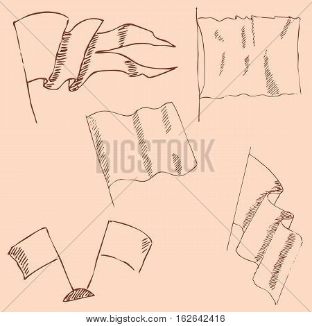 Flags Sketch. Pencil Vector & Photo (Free Trial) | Bigstock