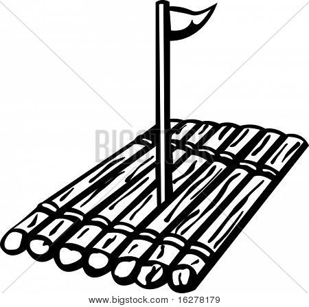 Raft Wooden Log Ship Image & Photo (Free Trial) | Bigstock