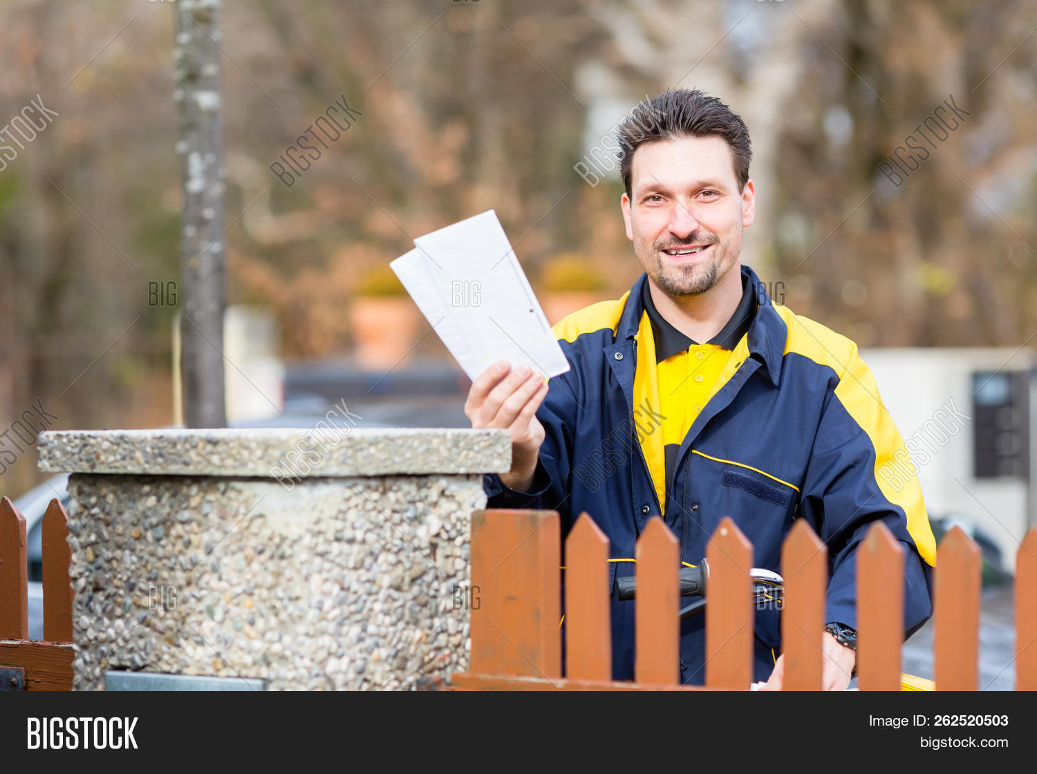 Postman Delivering Image & Photo (Free Trial) | Bigstock