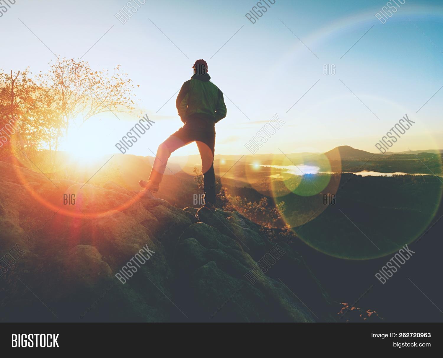 Man Walking On Edge Image & Photo (Free Trial) | Bigstock