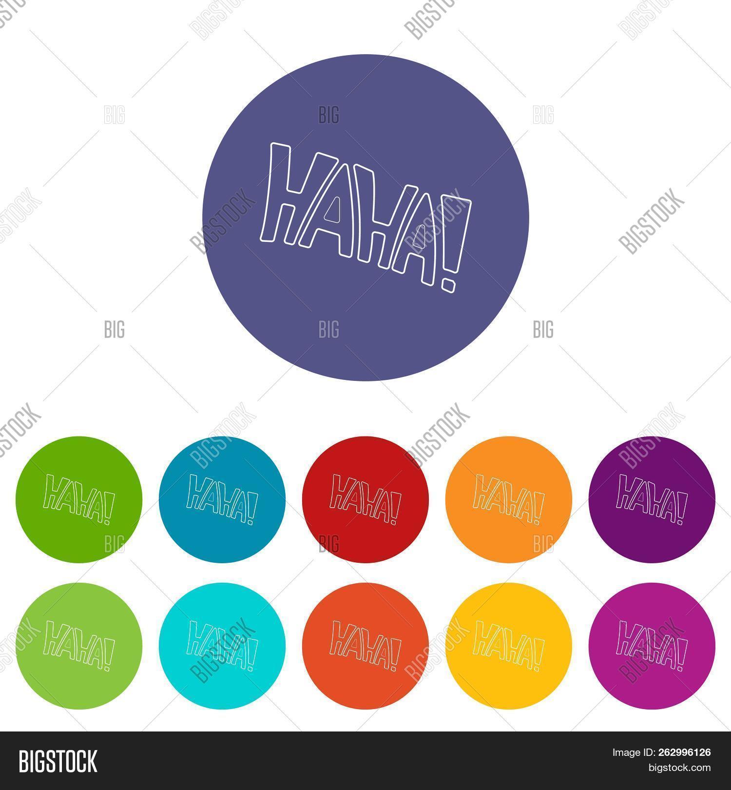 Word Haha Icon Outline Image & Photo (Free Trial) | Bigstock