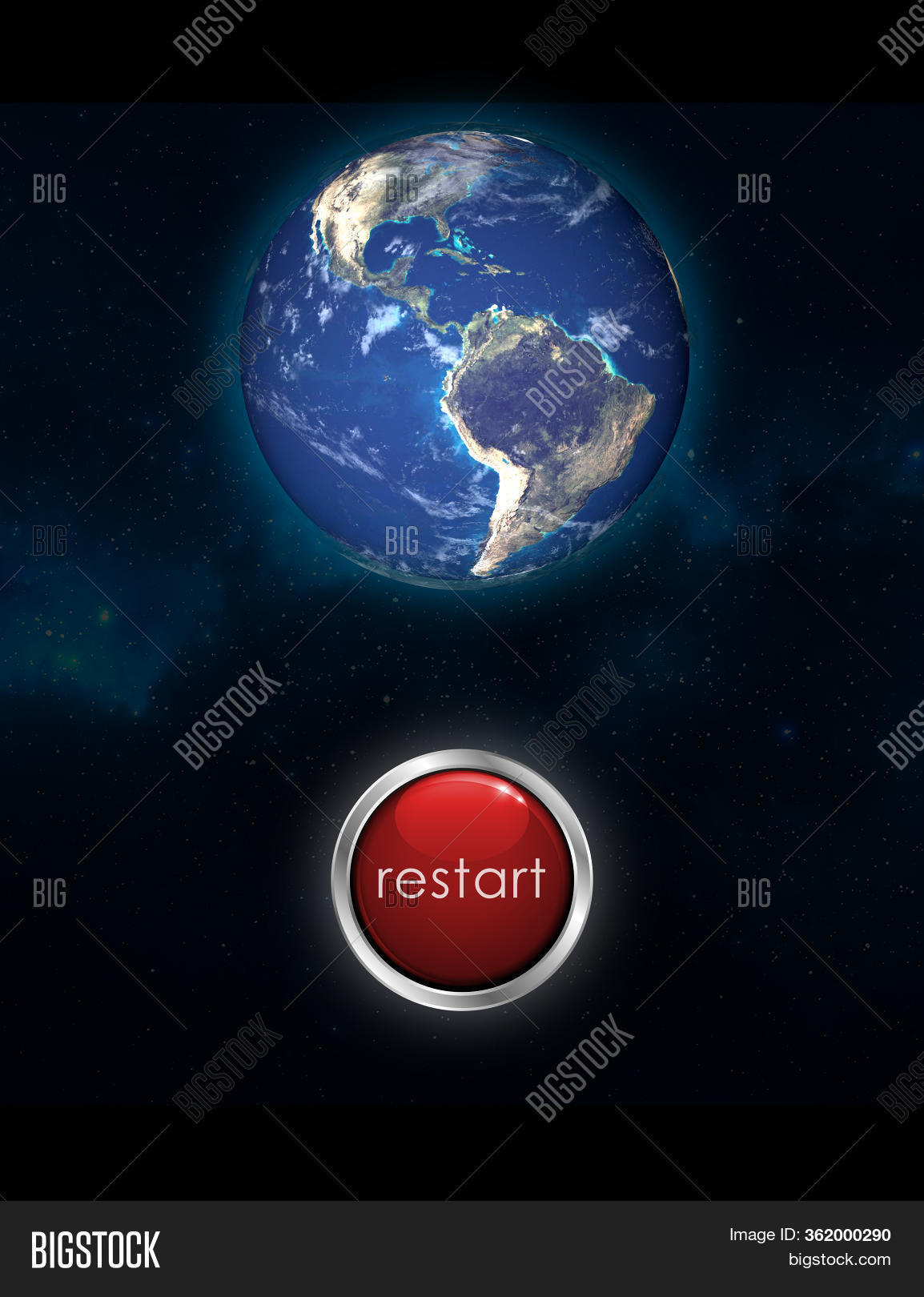 Button Restart Planet Image & Photo (Free Trial) | Bigstock