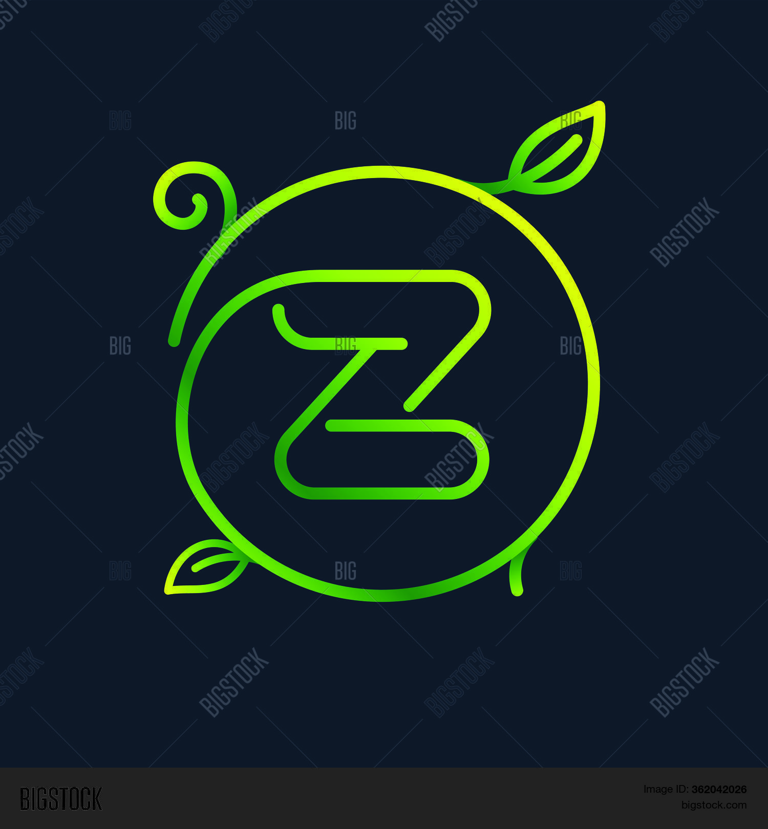 Z Letter Leaf Logo Vector & Photo (Free Trial) | Bigstock