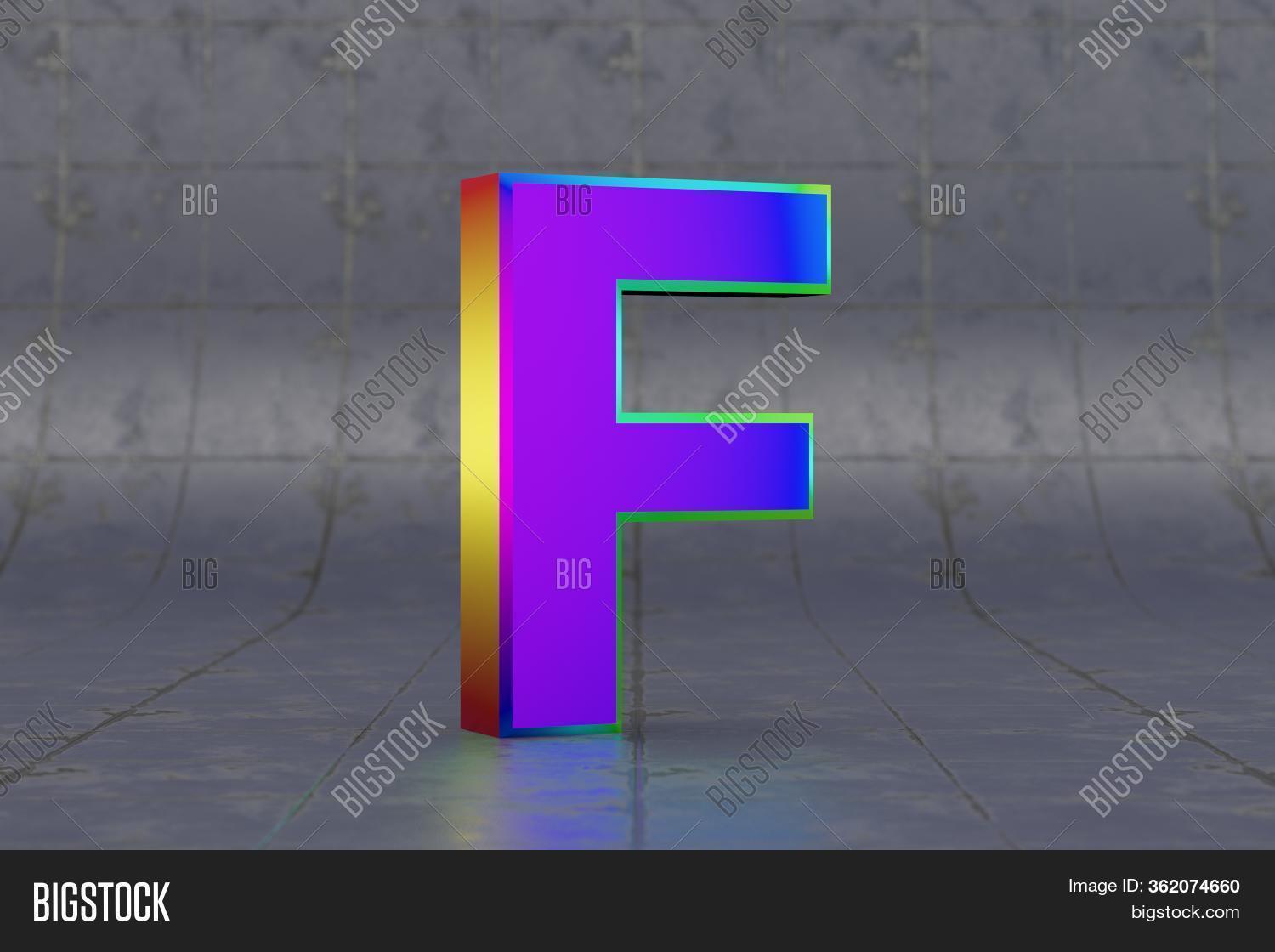 Multicolor 3d Letter F Image & Photo (Free Trial) | Bigstock