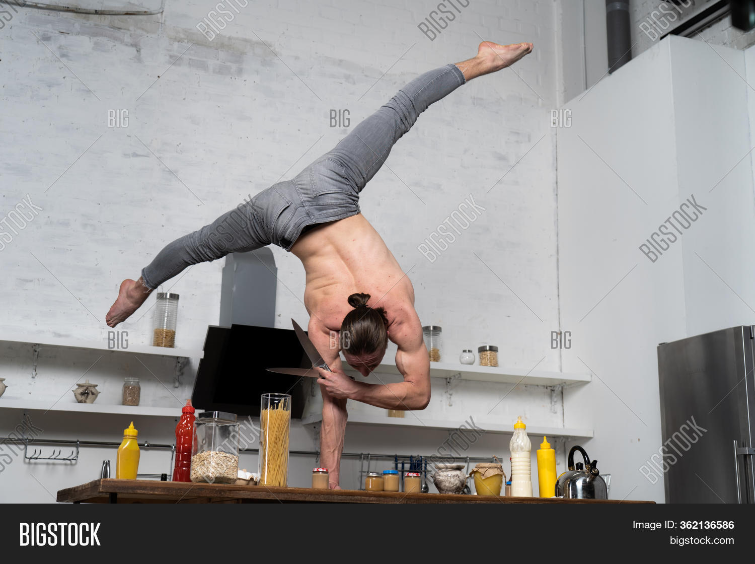 Muscular Man Stand On Image & Photo (Free Trial) | Bigstock