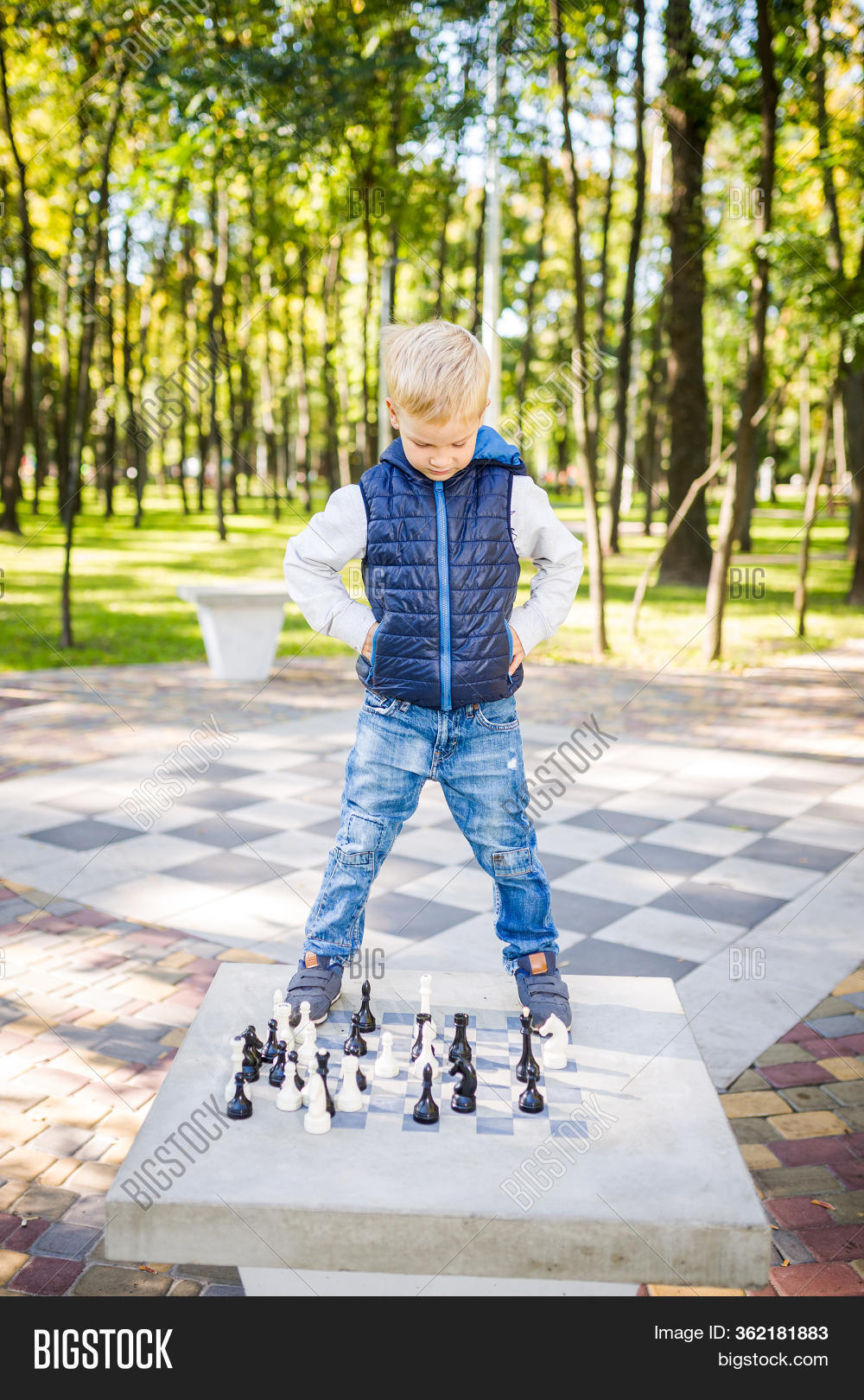 Child Playing Chess On Image & Photo (Free Trial) | Bigstock