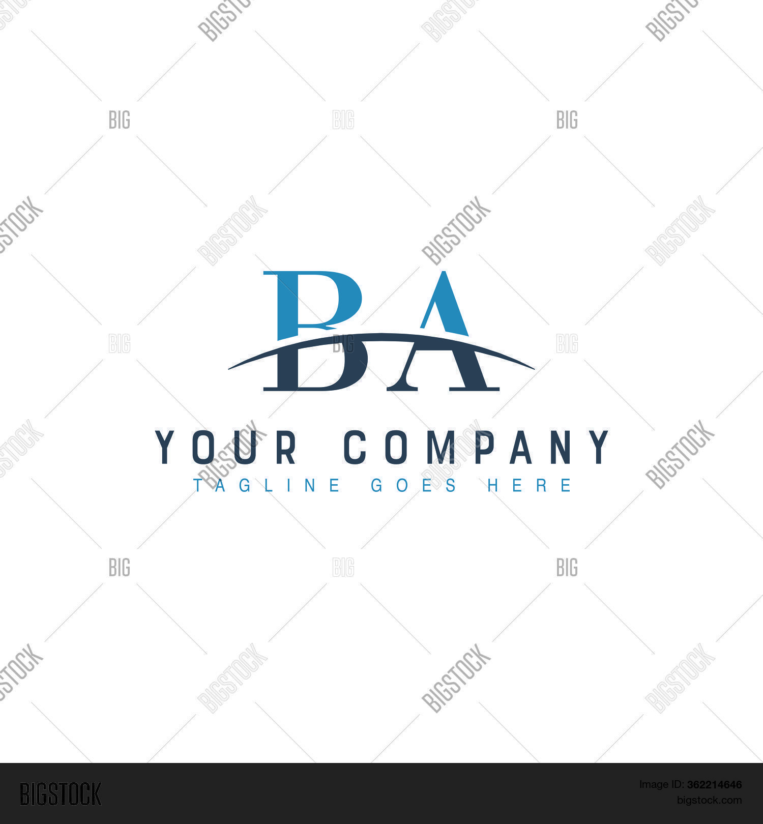 Initial Letter Ba, Vector & Photo (Free Trial) | Bigstock