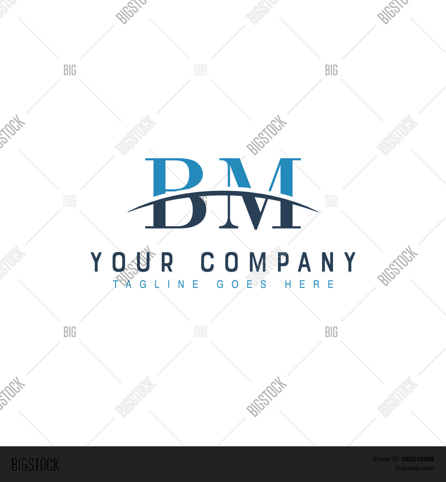 Initial Letter Bm, Vector & Photo (Free Trial) | Bigstock