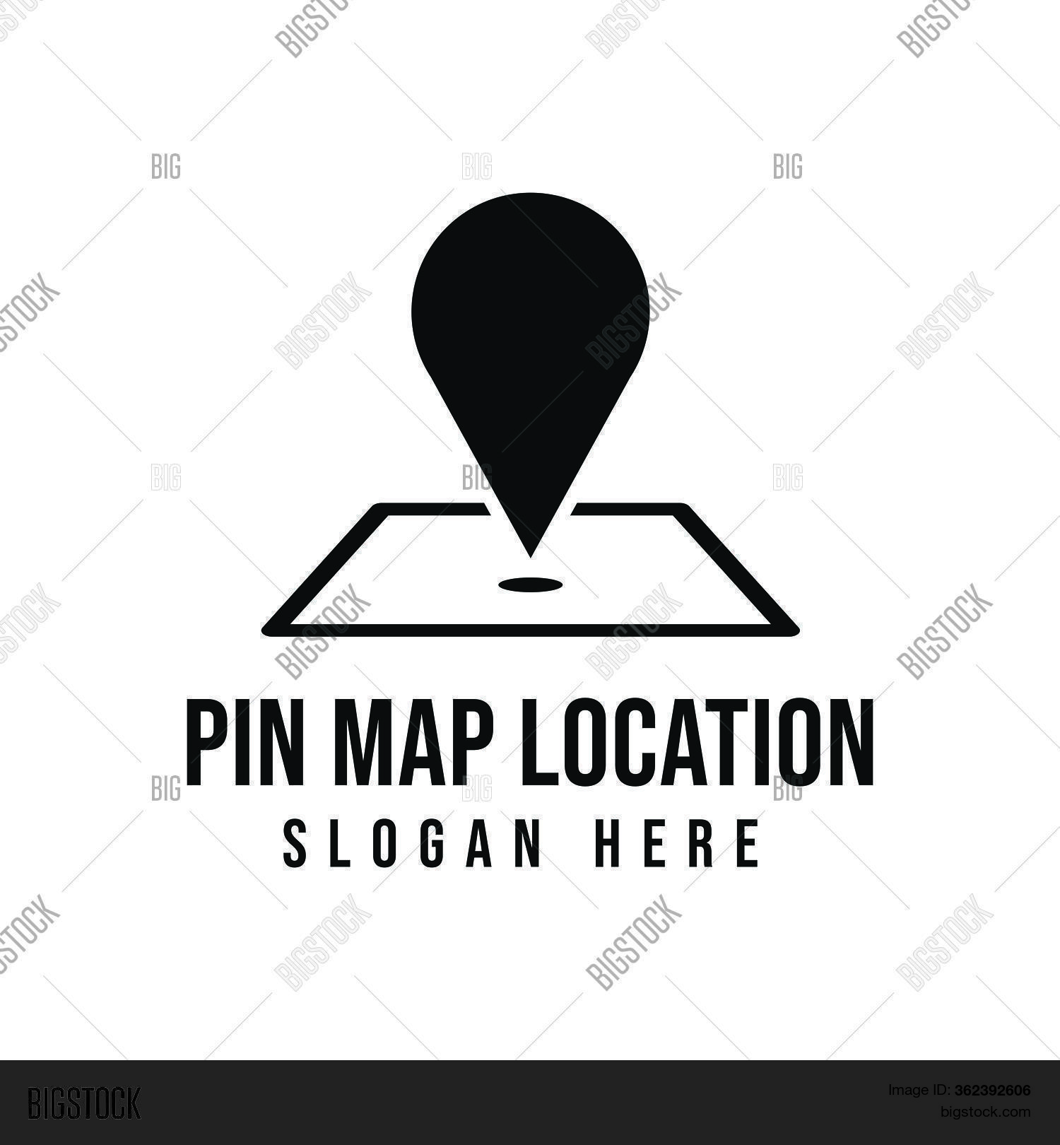 Pin Location. Pin Map Vector & Photo (Free Trial) | Bigstock