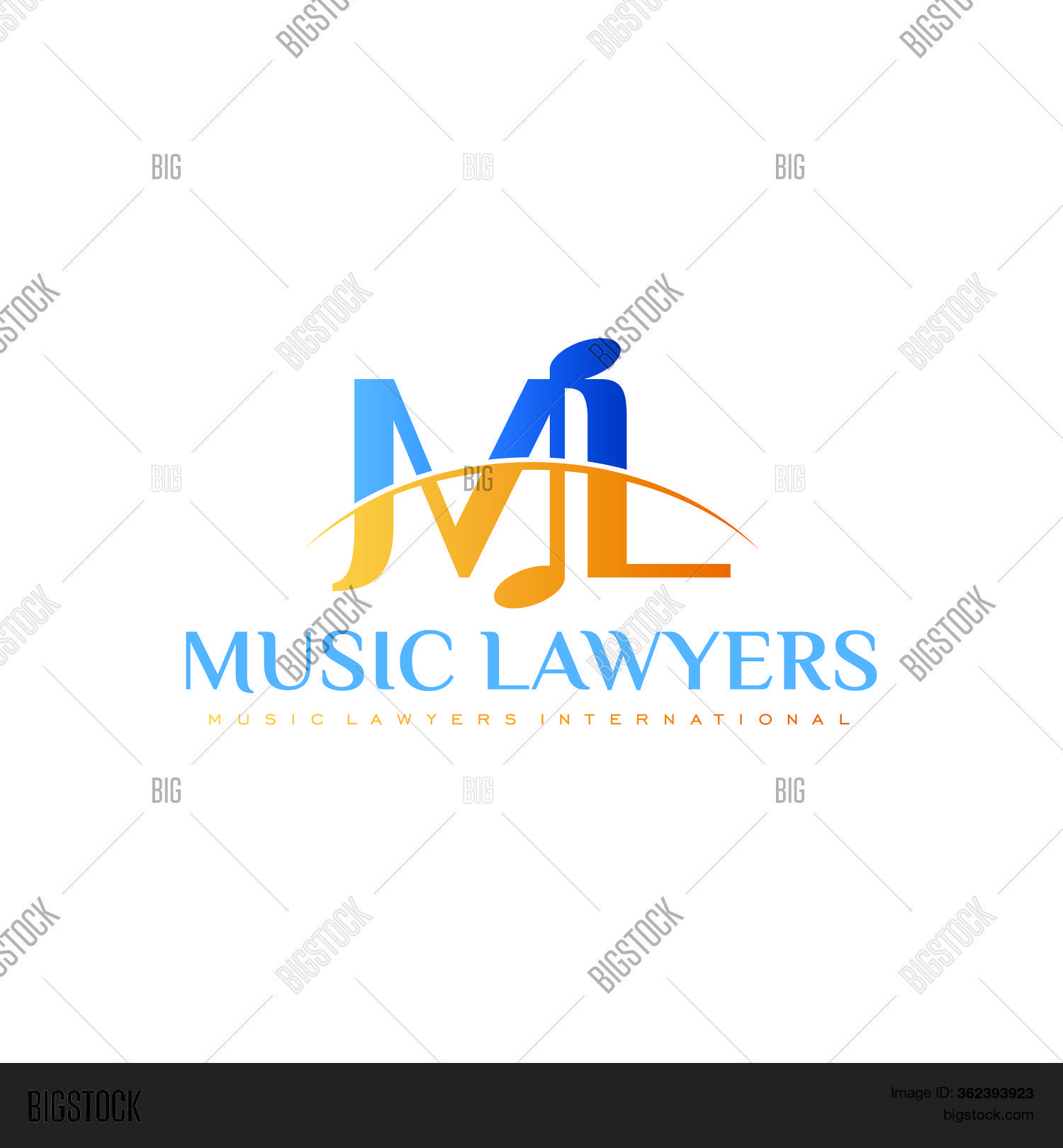 Initial Letter M L Vector & Photo (Free Trial) | Bigstock